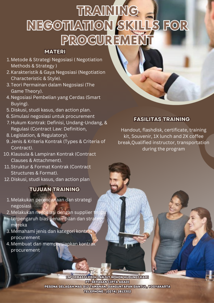 NEGOTIATION SKILLS FOR PROCUREMENT – Serasan Cipta Abadi